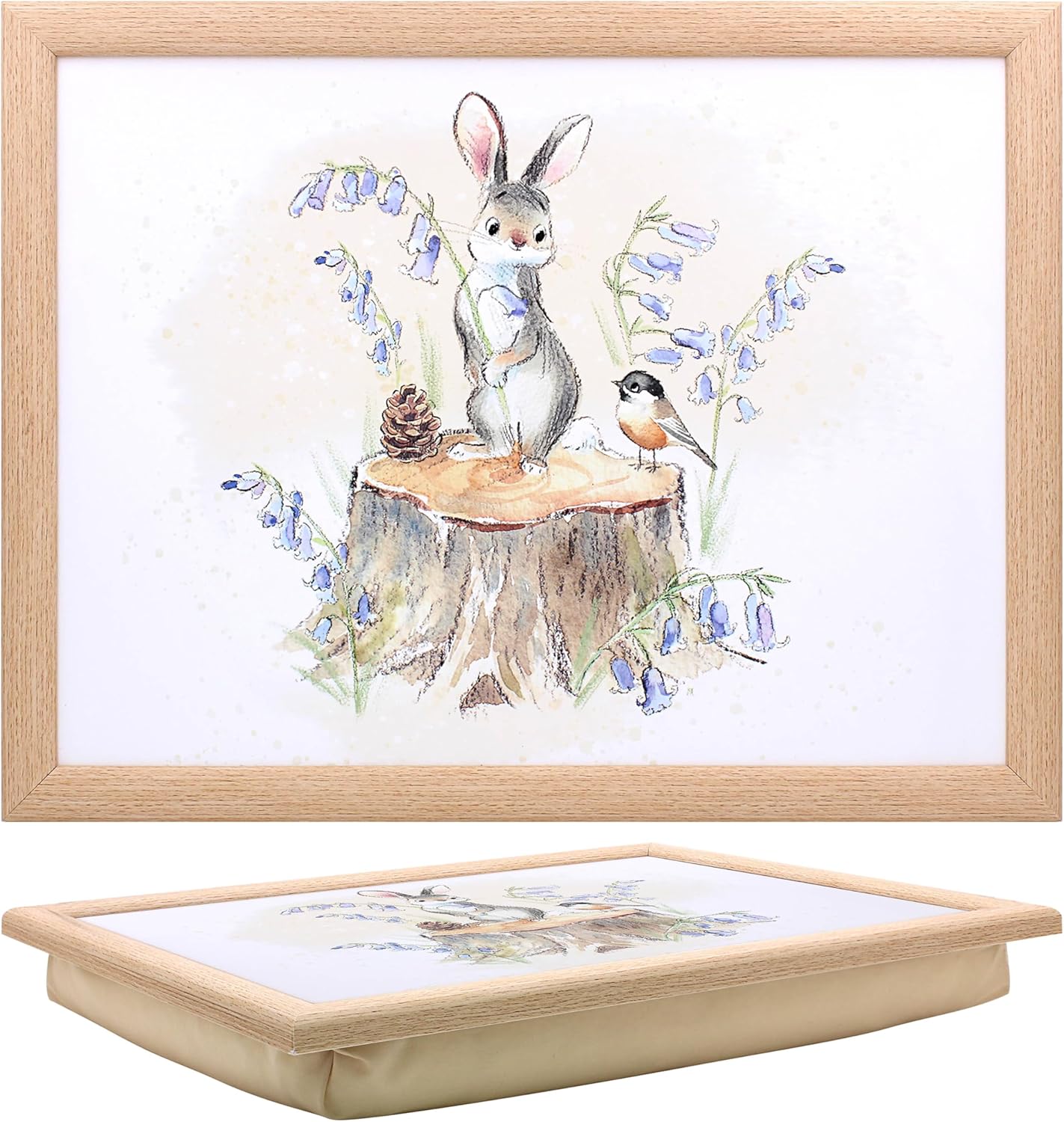 Hare & Bird Lap Tray Cushioned Laptop Tray Padded Beanbag Base TV Dinn