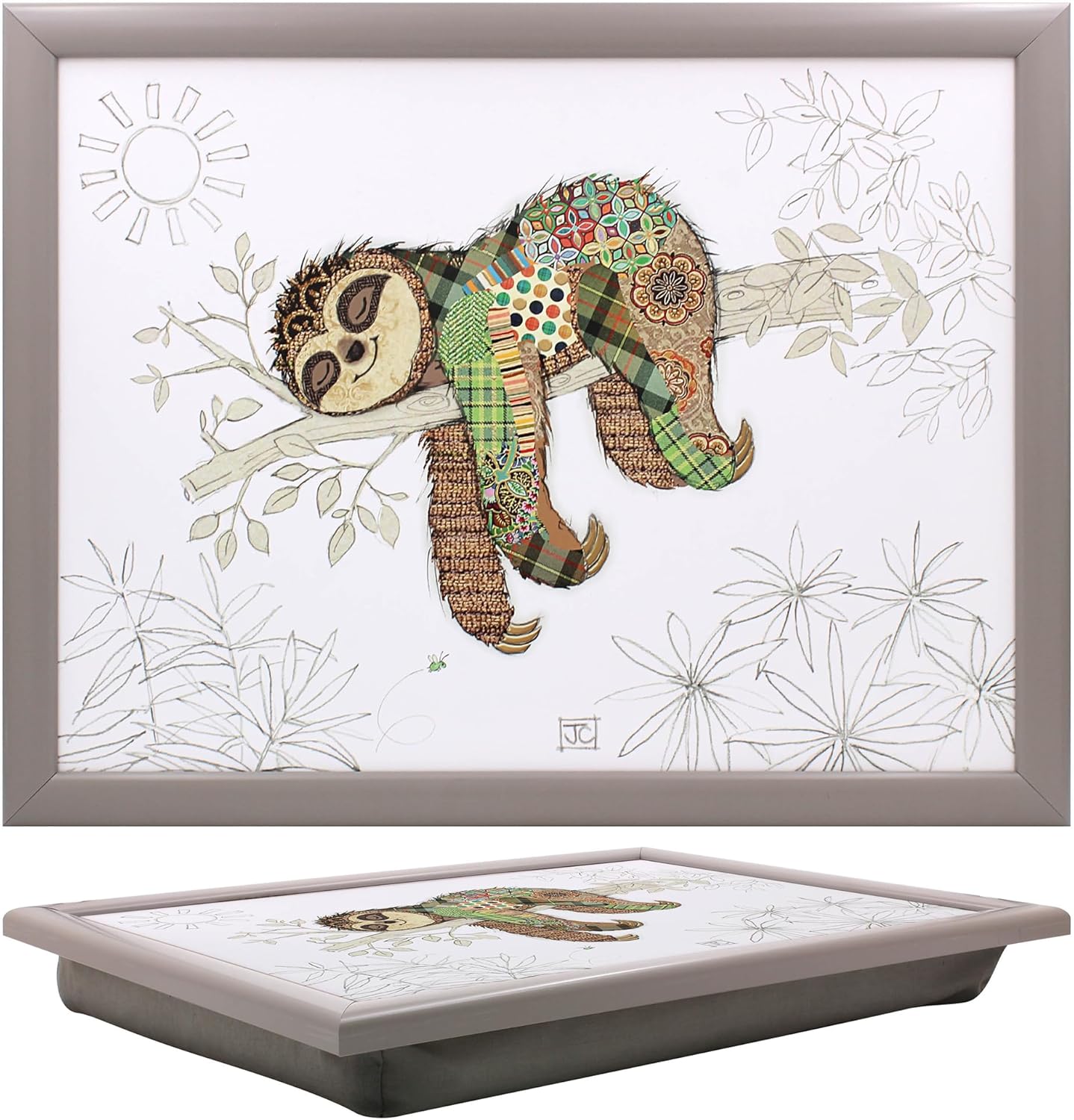 Simon Sloth Lap Tray Cushioned Laptop Tray Padded Bean Bag Base TV Din