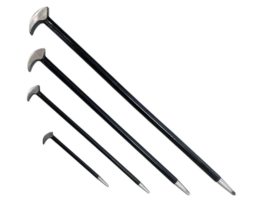4pc Pry Bars Set Heel & Toe Wrecking Crow Roll Bars Crowbars Heavy Dut