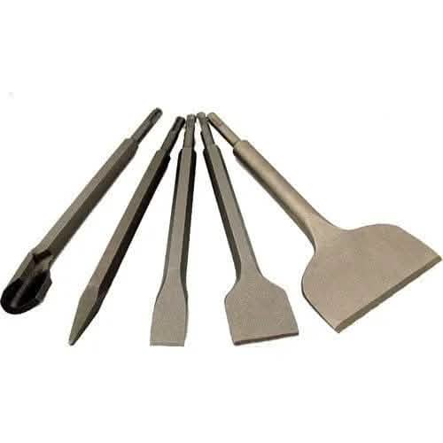 5 Pack Sds+ Chisels - 80Mm Extra Wide Tile Removing Cranked Chisel