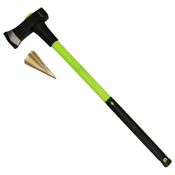 £22.30 6lb Log Splitting Wood Maul Axe Fibreglass Shaft & Rubber Handle ...