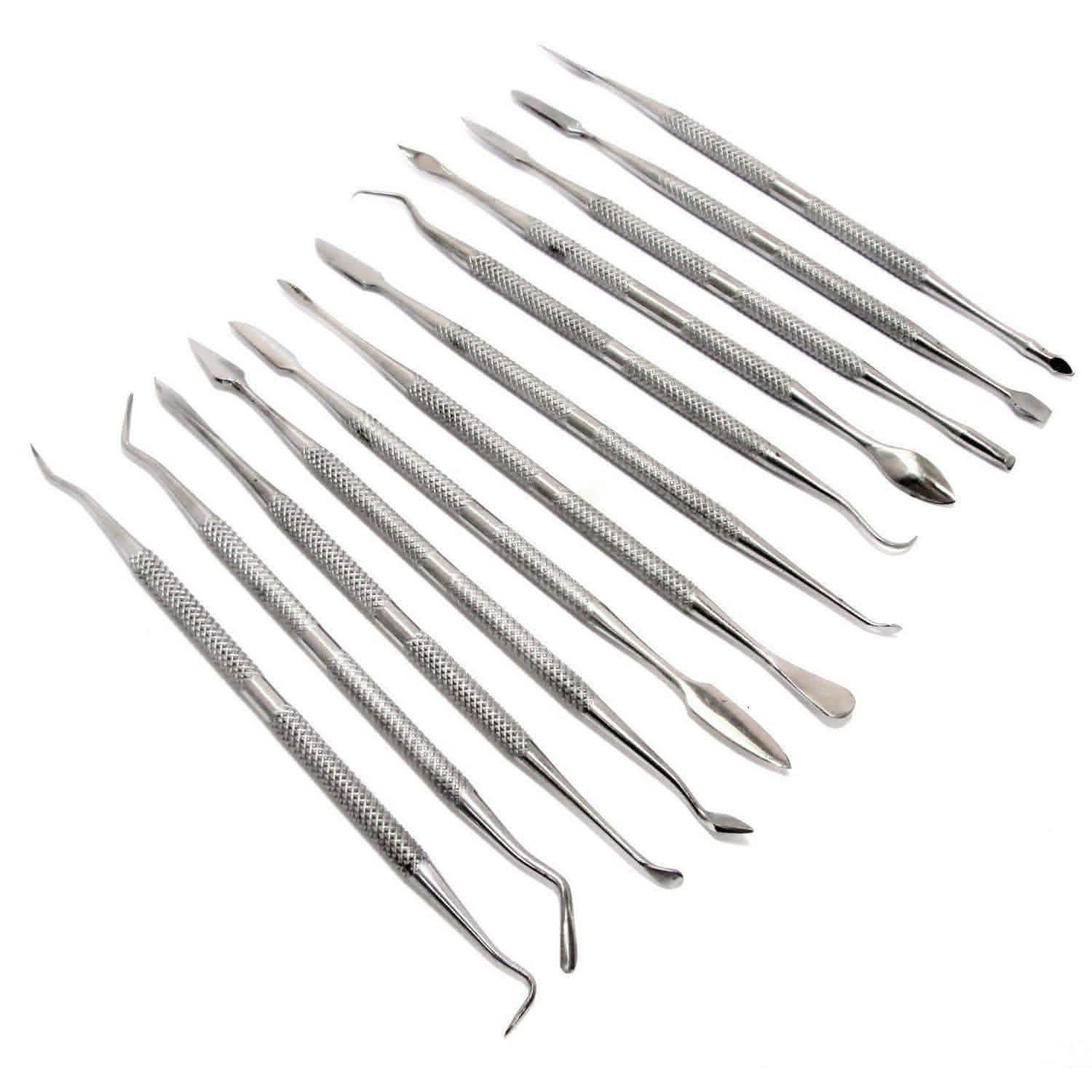 £4.99 12PC STAINLESS STEEL WAX CARVER SET CLAY SOAP CARVING ART CRAFT SCULTPING TOOLS tooltime ...