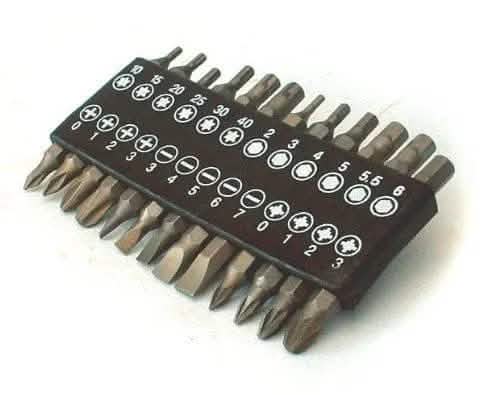 £2.99 25 Pce 25Mm Pz Pozi Ph Philips Hex Torx Star Screwdriver Bit Set ...