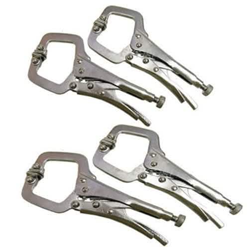4 Piece Mini Welding C Clamps Mole Vice Grip Locking Pliers Sheet