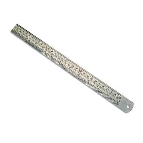 £2.99 Stainless Steel Ruler 12" 300mm Rule - Dual Markings - Conversion ...