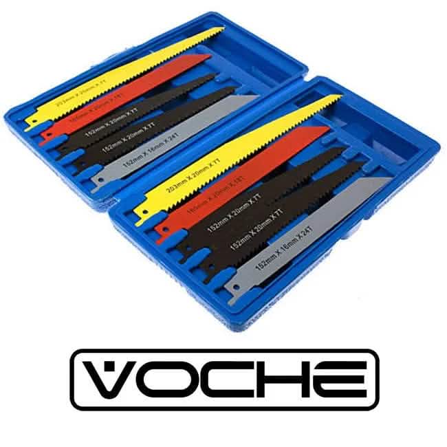 £7.45 Voche® 10 Pc Reciprocating Saw Blade Set Metal & Wood Blades 1/2 ...