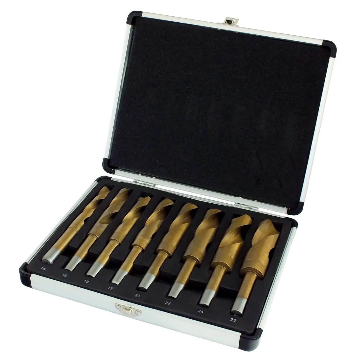 8pc HSS Drill Bit Set Titanium High Speed Steel Blacksmiths 14-25mm Tw